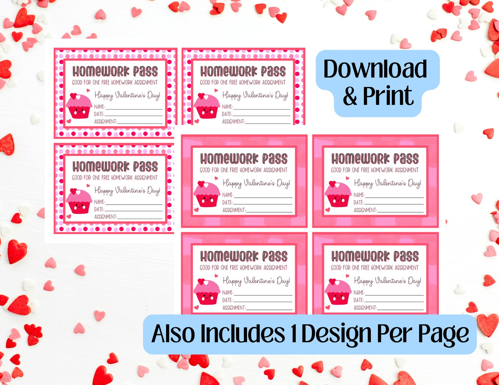 Valentine's Day Kids Homework Pass, Elementary School Teacher, Back to ...