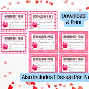 Valentine's Day Kids Homework Pass, Elementary School Teacher, Back to ...