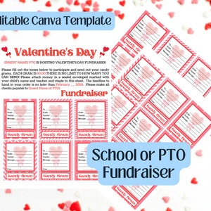 Valentine's Day Candy Gram Fundraiser, School Daycare PTA PTO Nonprofit ...