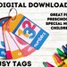 Numbers Busy Tags Pre-school Cards Autism Resources Special Needs ...