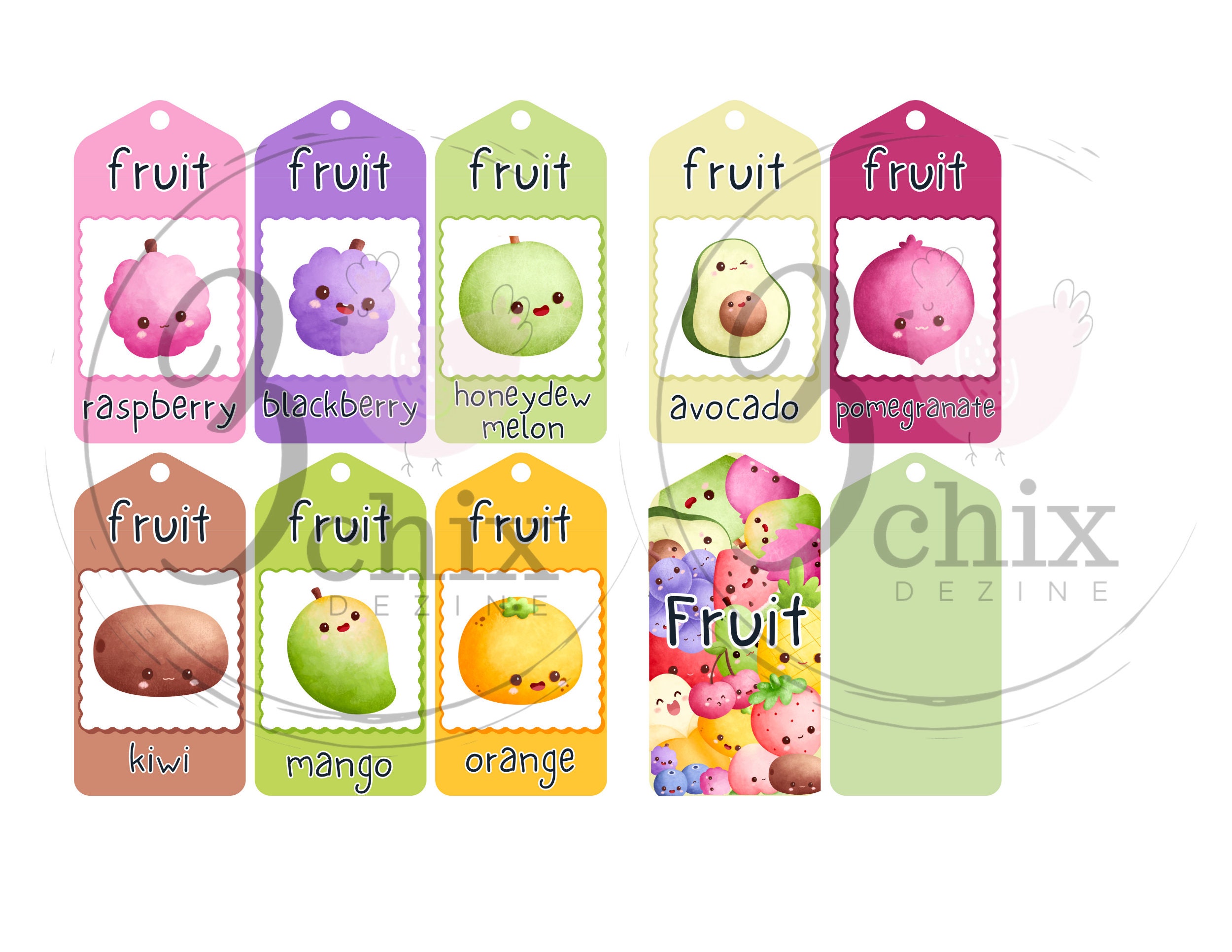 Fruit Busy Tags Pre-school Cards Autism Resources Special Needs ...