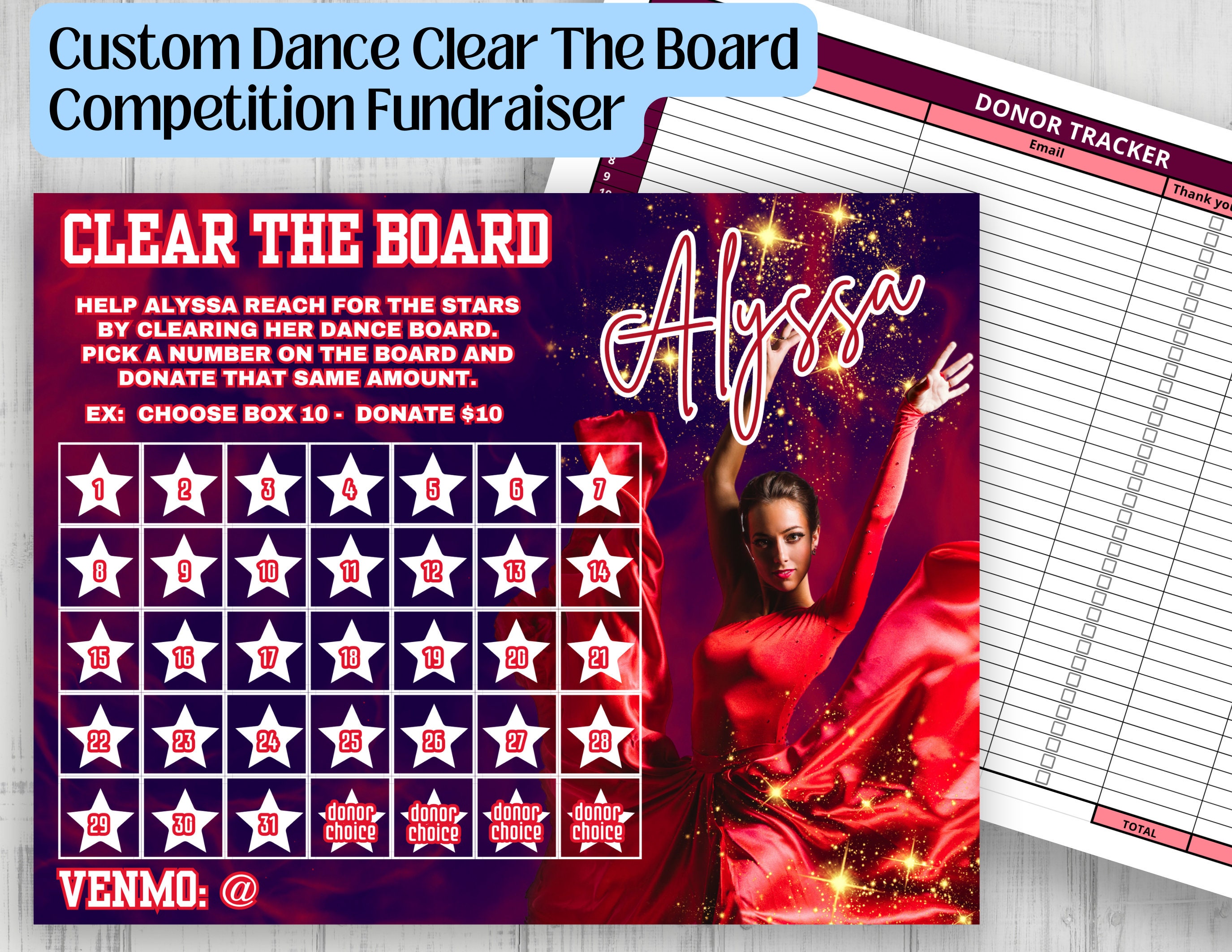 Clear the Board Dance Custom Photo Fundraiser Pick A Date to Donate ...