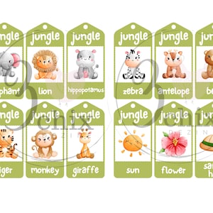 Jungle Busy Tags | Pre-school Cards | Autism Resources | Special Needs ...