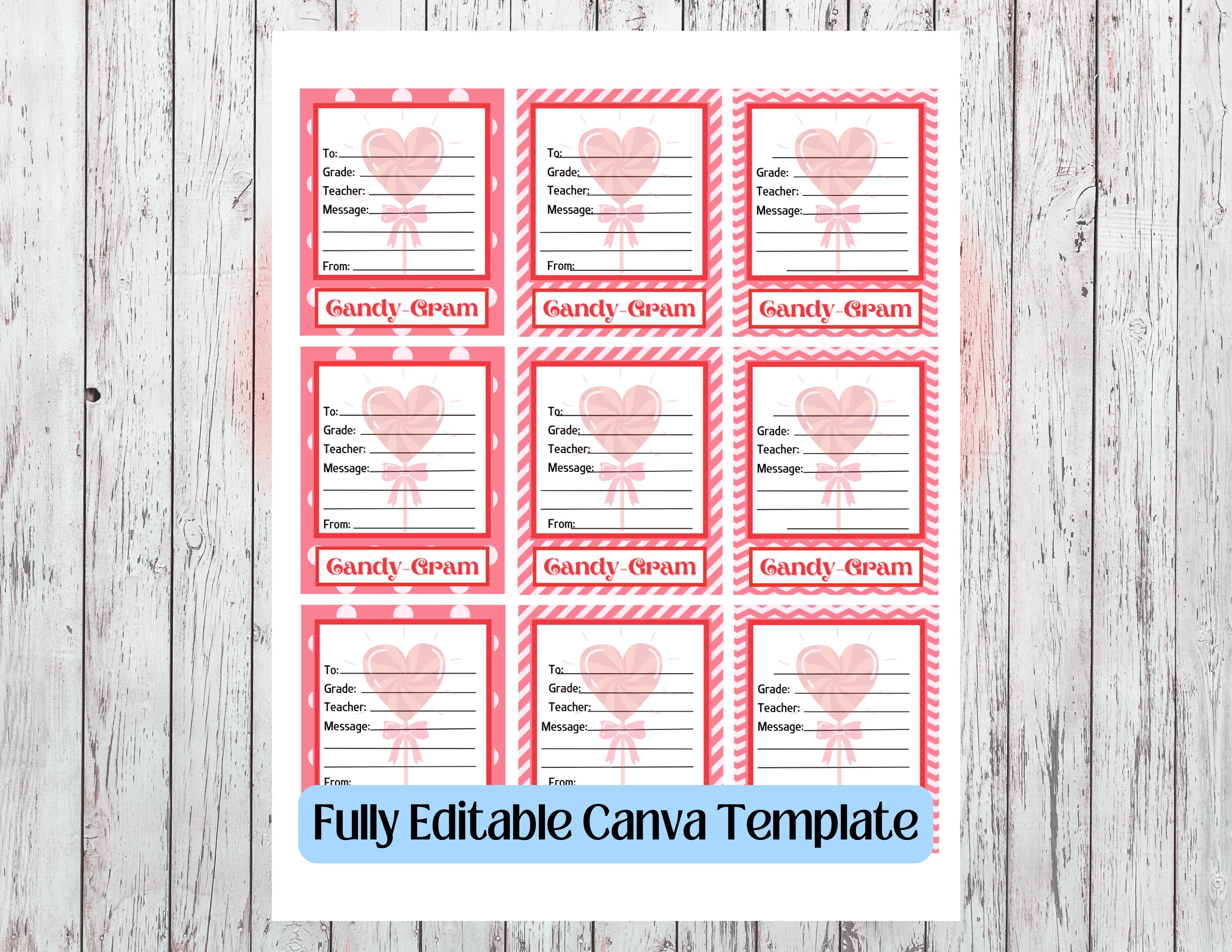 Valentine's Day Candy Gram Fundraiser, School Daycare PTA PTO Nonprofit ...