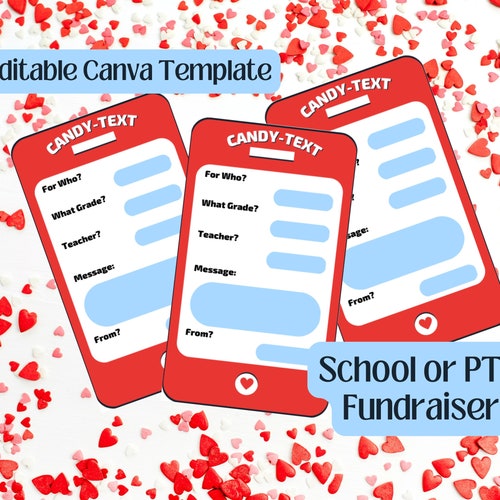 Editable Valentine's Day Candy Gram Flyer Printable - Etsy