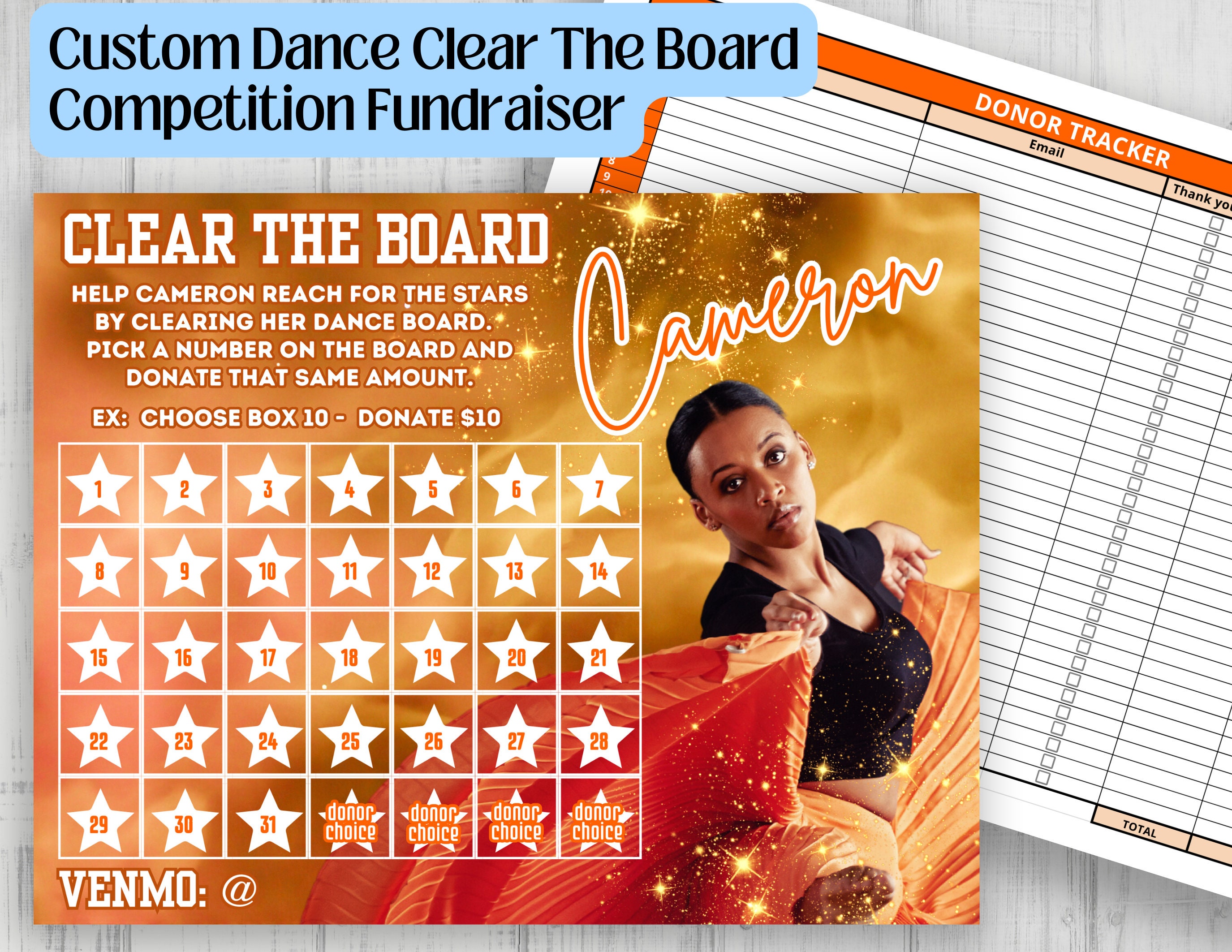 Clear the Board Dance Custom Photo Fundraiser Pick A Date to Donate ...