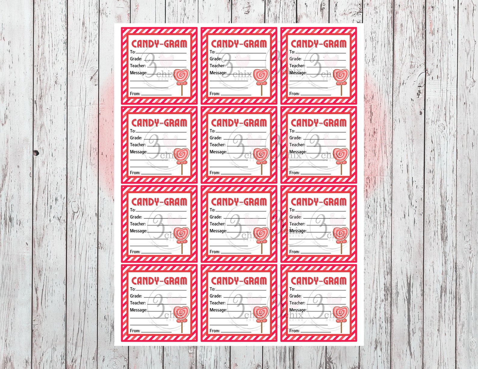 Valentine's Day Candy Gram School Daycare Fundraiser PTA - Etsy
