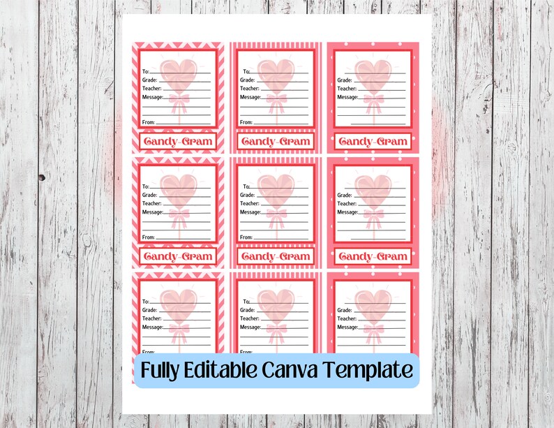 Valentine's Day Candy Gram Fundraiser, School Daycare PTA PTO Nonprofit ...