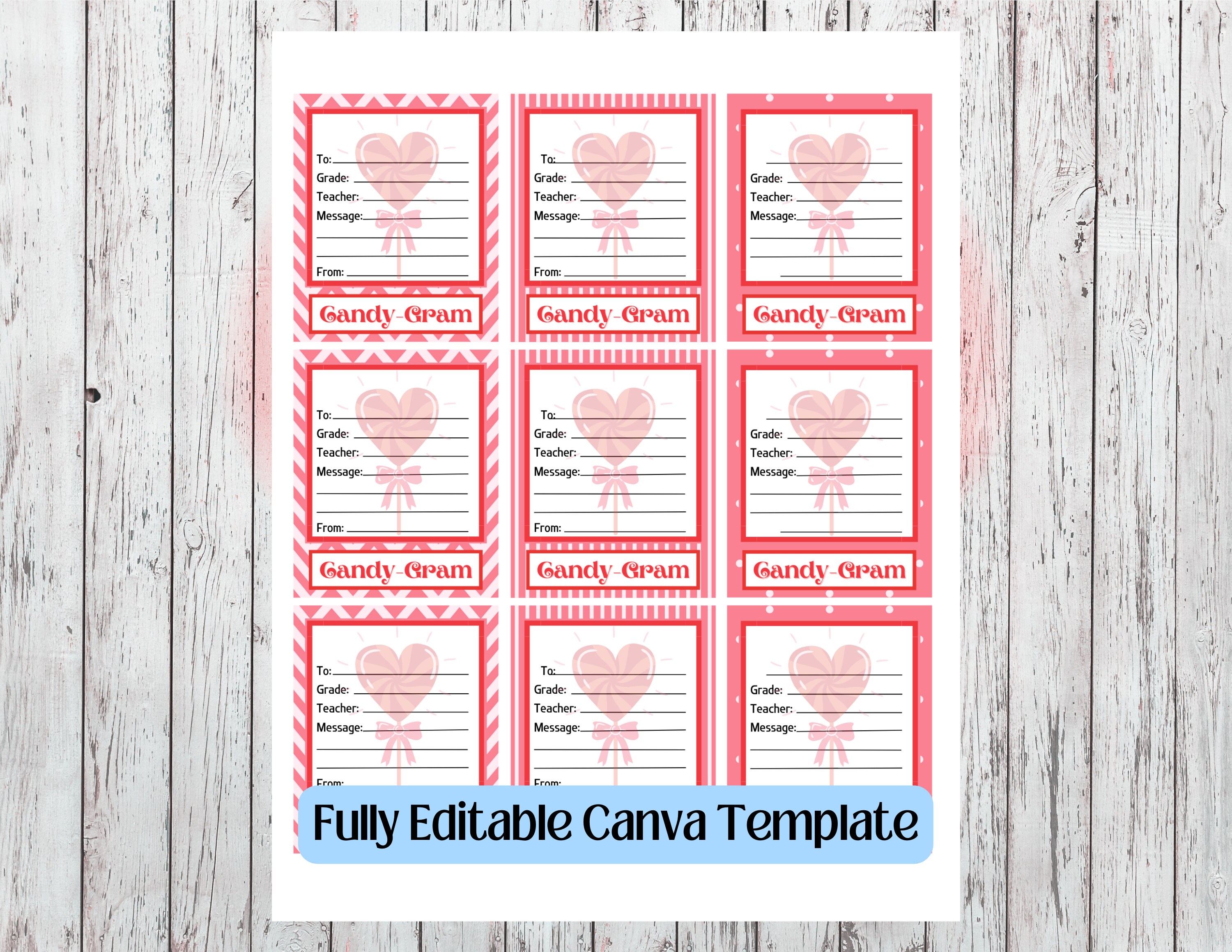 Valentine's Day Candy Gram Fundraiser, School Daycare PTA PTO Nonprofit ...