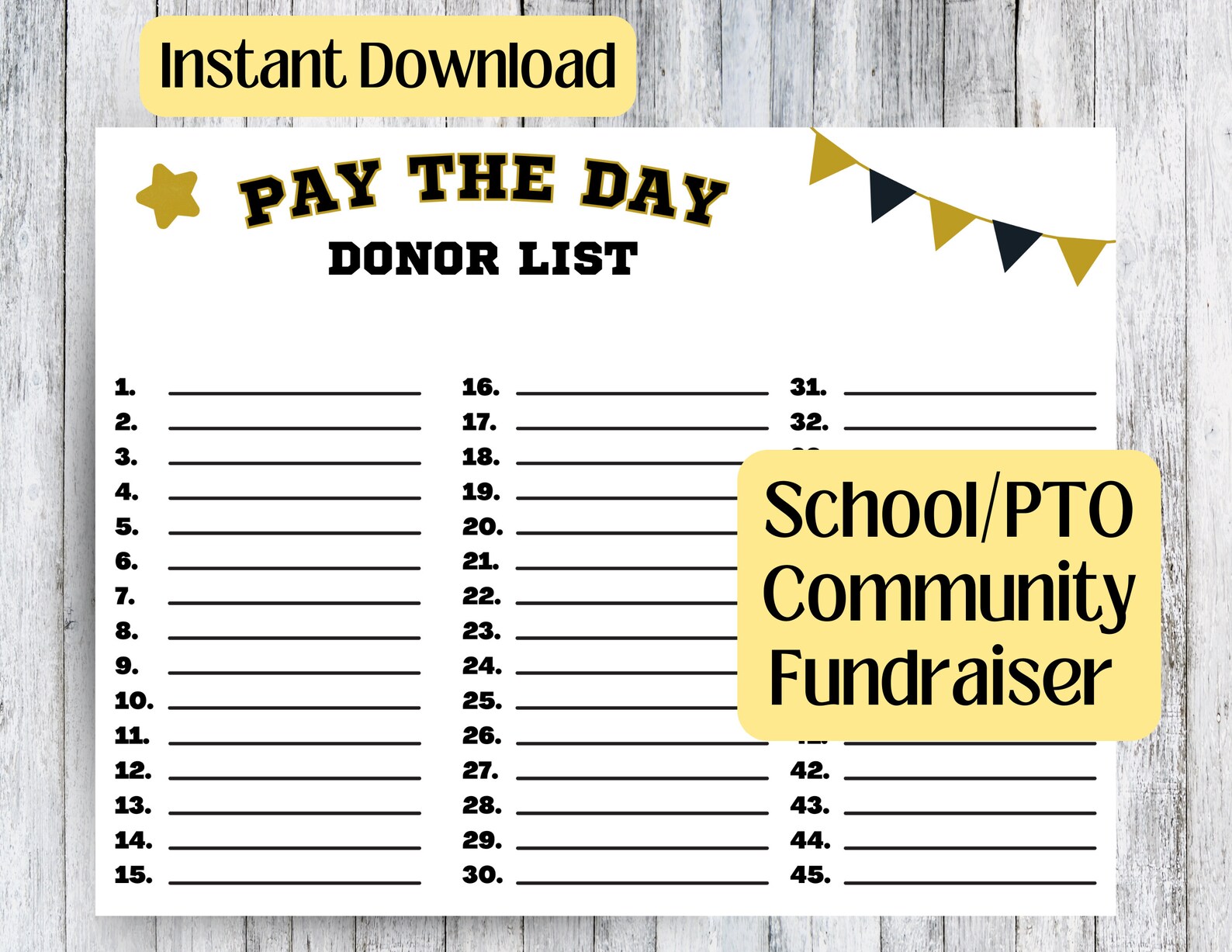 Pay the Day Cheer Team Fundraiser Cash Calendar School PTO Fundraiser ...