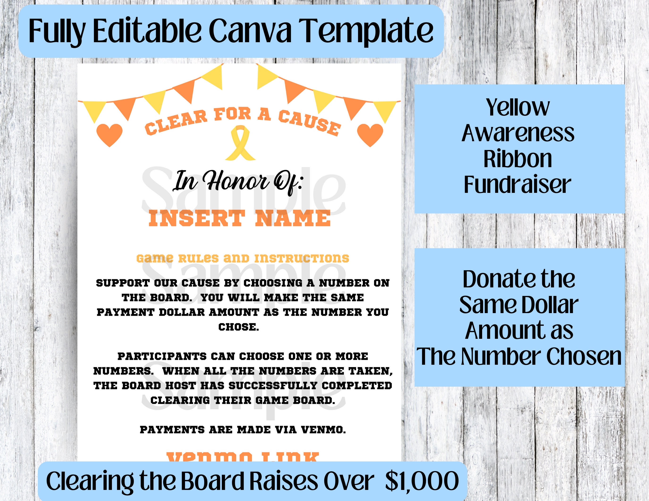 Clear for A Cause Clear the Board Fundraiser | Pick A Date to Donate ...