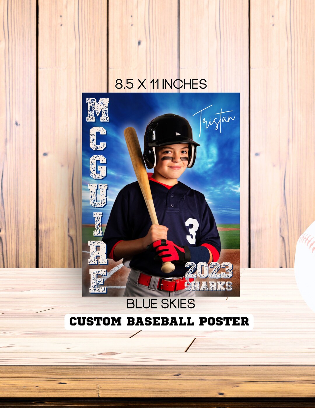 Custom Digital Sports Background Tball Backdrop | Baseball Player Gift ...