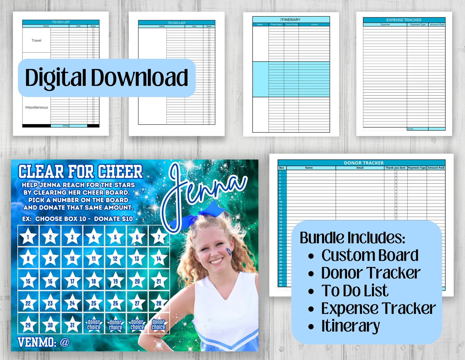 Clear the Board Cheer Custom Photo Fundraiser Pick A Date to Donate ...