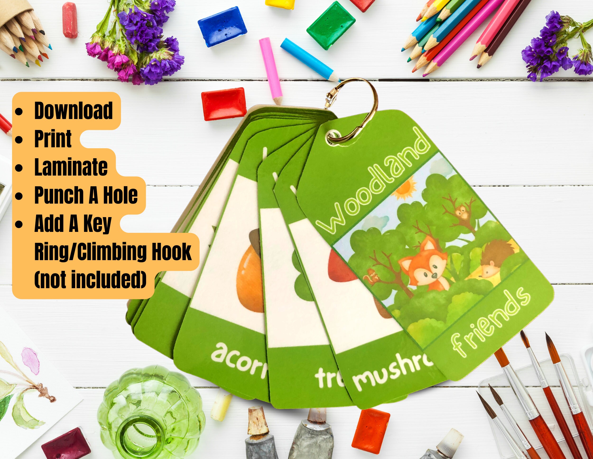 Woodland Busy Tags Pre-school Cards Autism Resources Special Needs ...