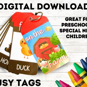 Farm Busy Tags | Pre-school Cards | Autism Resources | Special Needs ...