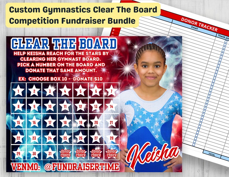 Clear the Board Gymnastics Custom Photo Fundraiser Pick A Date to ...