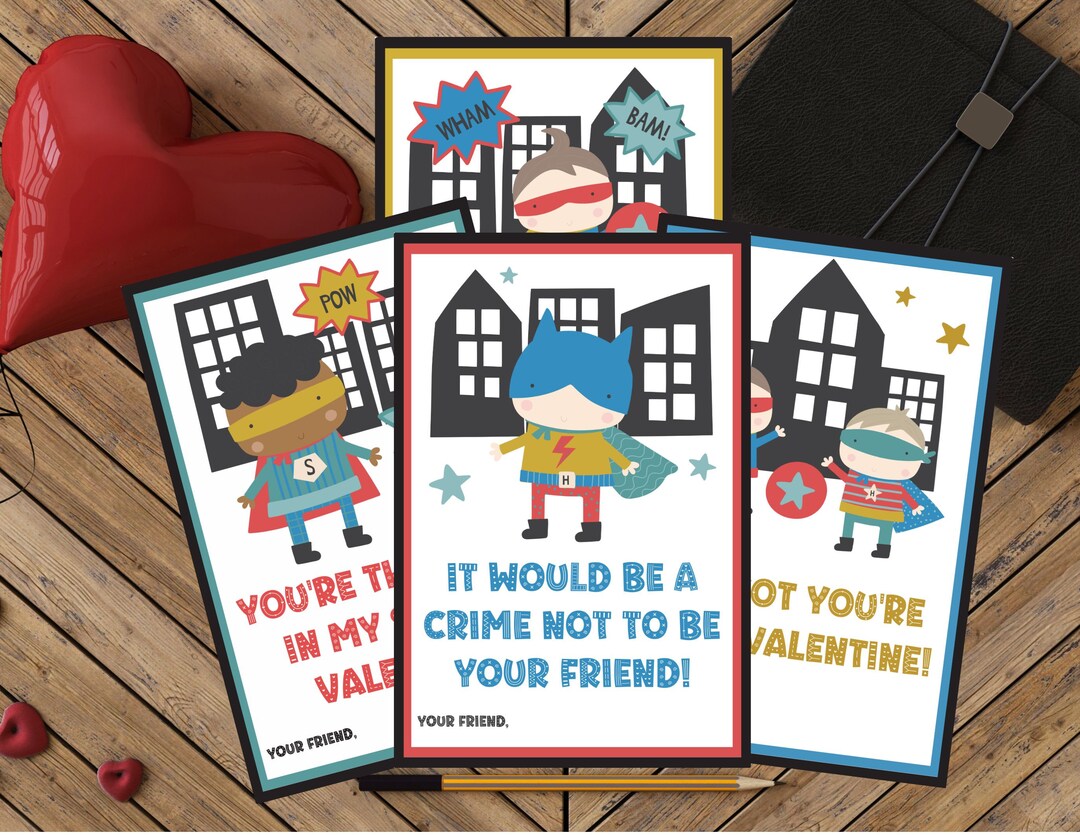 Little Superhero Valentines, School Valentine, Classroom Valentines ...