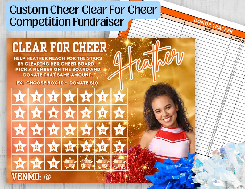 Clear the Board Cheer Custom Photo Fundraiser Pick A Date to Donate ...