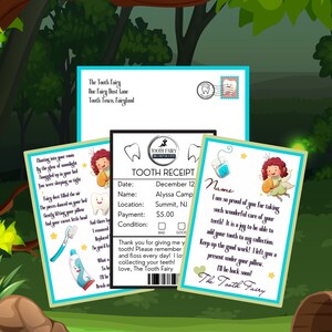 Tooth Fairy Bundle Instant Editable Canva Template, Tooth Fairy Letter ...