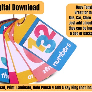 Numbers Busy Tags | Pre-school Cards | Autism Resources | Special Needs ...