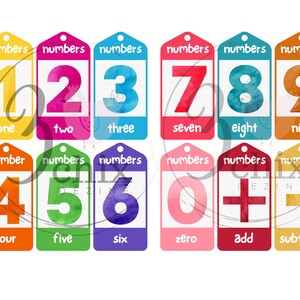 Numbers Busy Tags | Pre-school Cards | Autism Resources | Special Needs ...