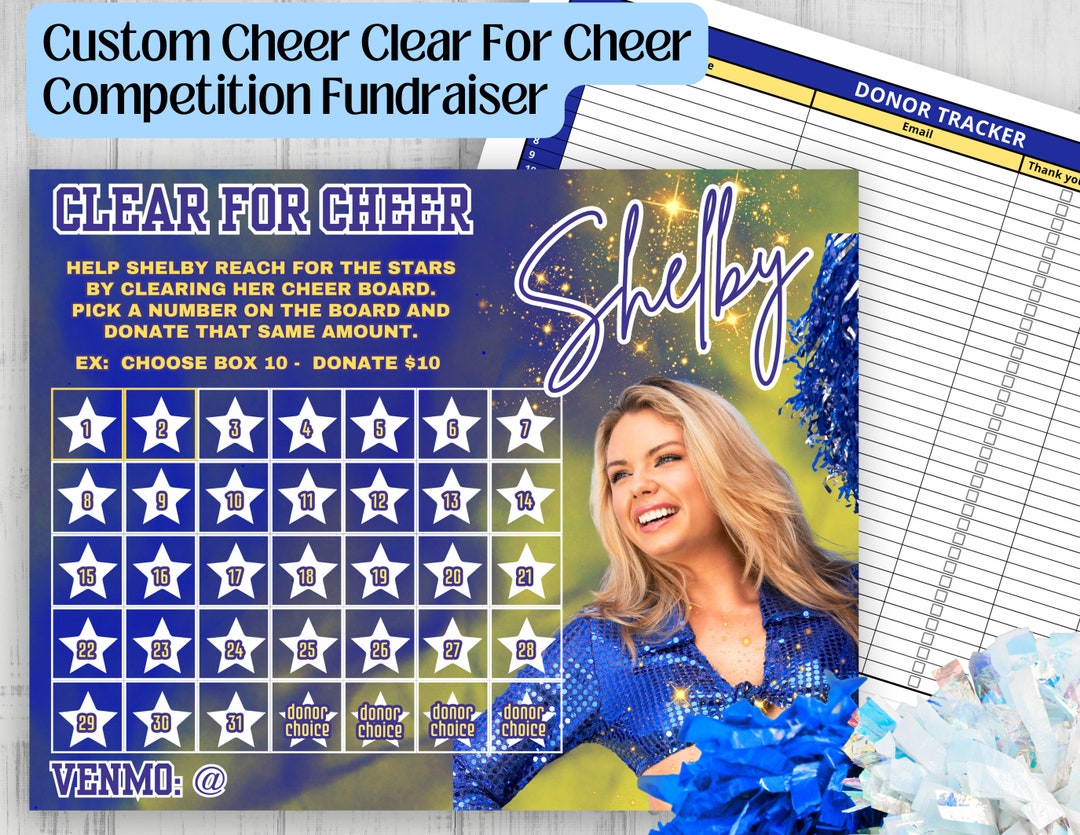 Clear the Board Cheer Custom Photo Fundraiser | Pick A Date to Donate ...