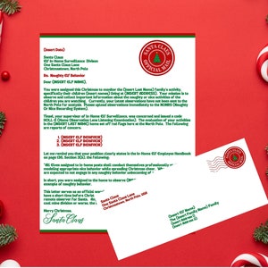 Elf Naughty Letter From the North Pole, Bad Elf, Naughty Elf, Elf on ...