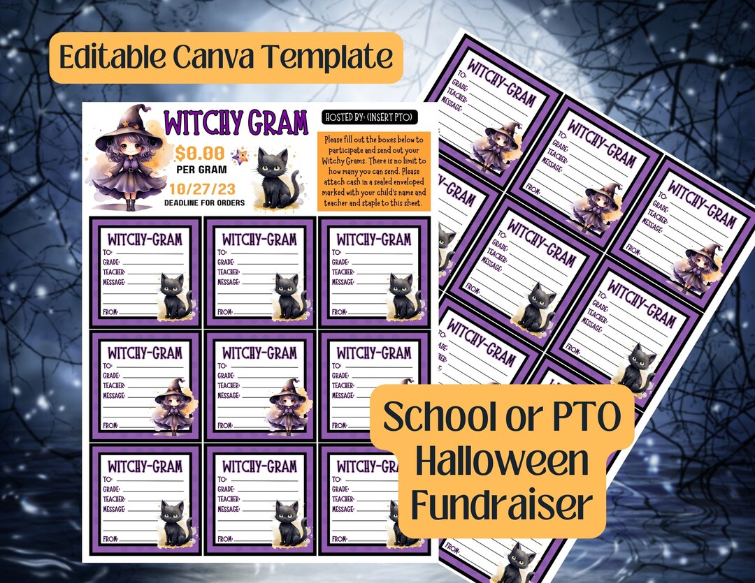 Halloween Witch Candy Gram | School Daycare Fundraiser PTA PTO ...