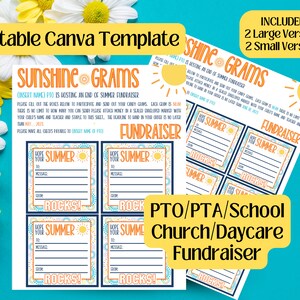 Sunshine Summer Candy Gram, School Daycare Fundraiser PTA PTO Nonprofit ...