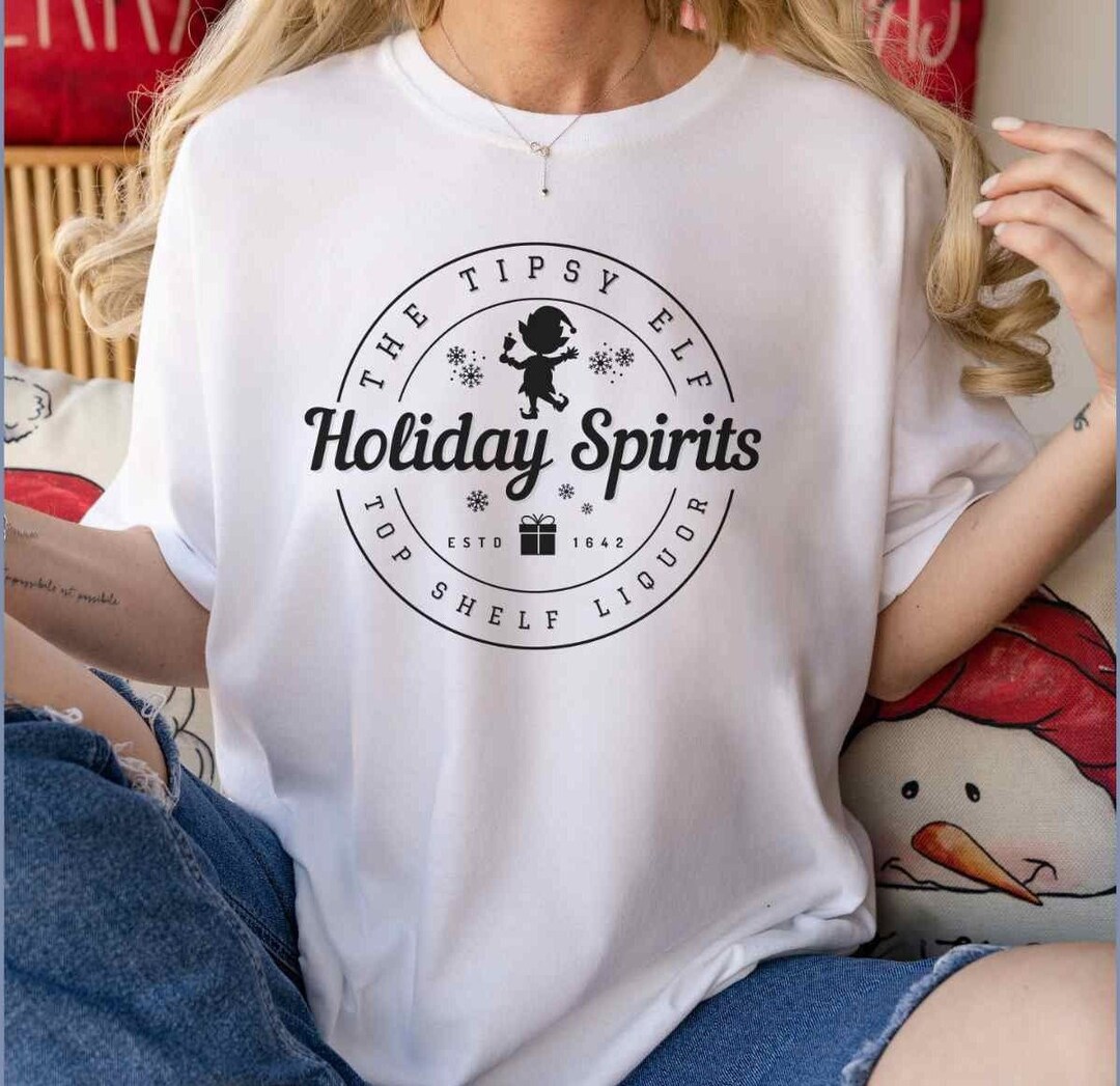 The Tipsy Elf Holiday Christmas Shirt | Christmas Gift | Christmas ...