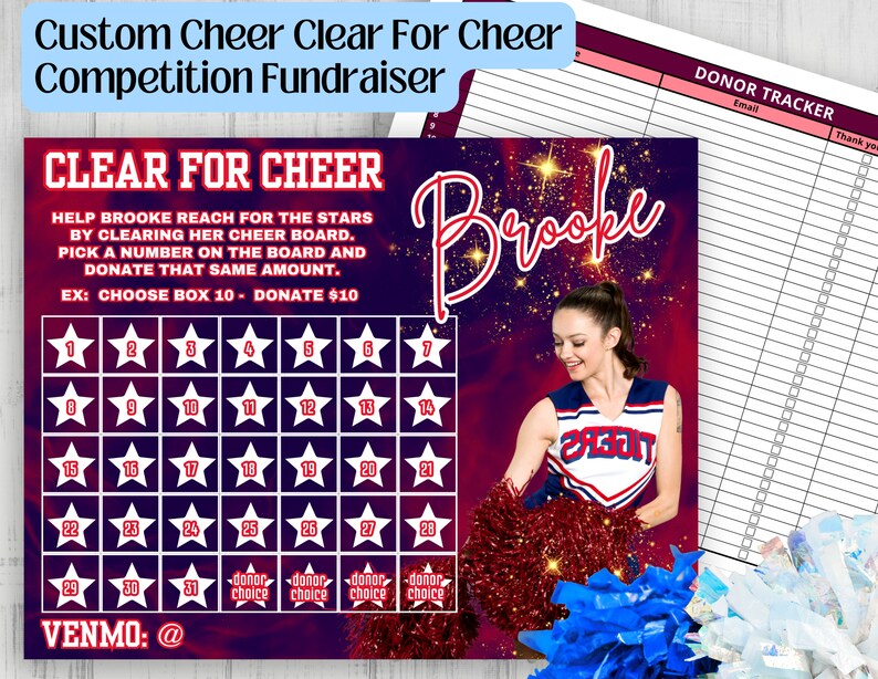 Clear the Board Cheer Custom Photo Fundraiser Pick A Date to Donate ...