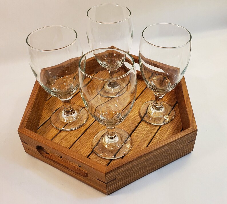 Oak Wood Serving Tray With Integrated Handles - Etsy