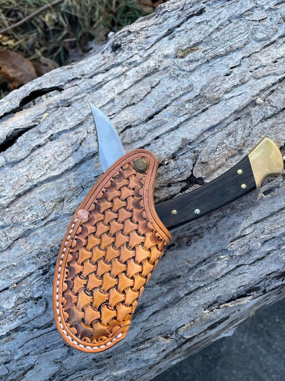 Quick Draw Buck 110 Folding Hunter Knife Sheath - Vertical Carry - Etsy
