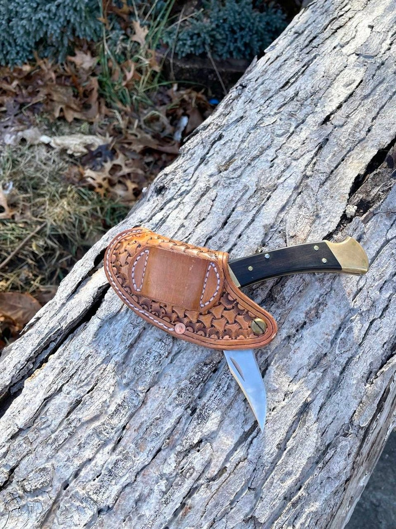 Quick Draw Buck 110 Folding Hunter Knife Sheath - Vertical Carry - Etsy