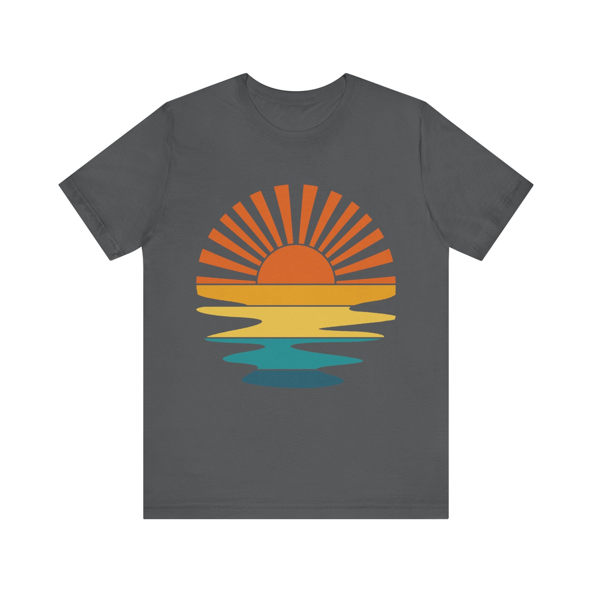 Retro Sunset Wavy Rays Shirt, Sun Shirt Retro Sunshine T-shirt, Sun ...