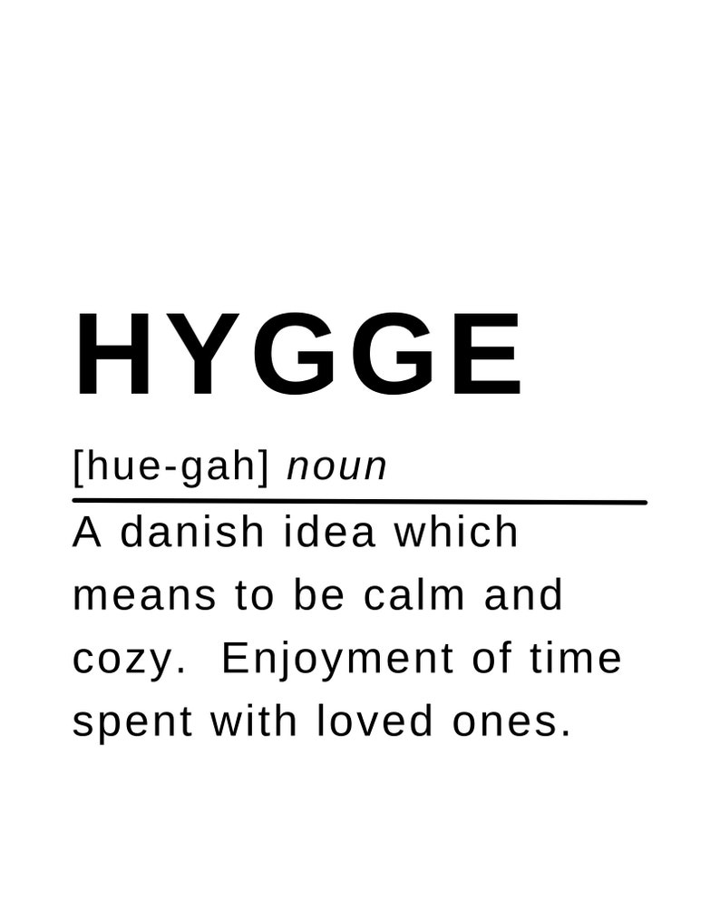 Hygge Printable Wall Art - Digital Download - Danish Words - Etsy