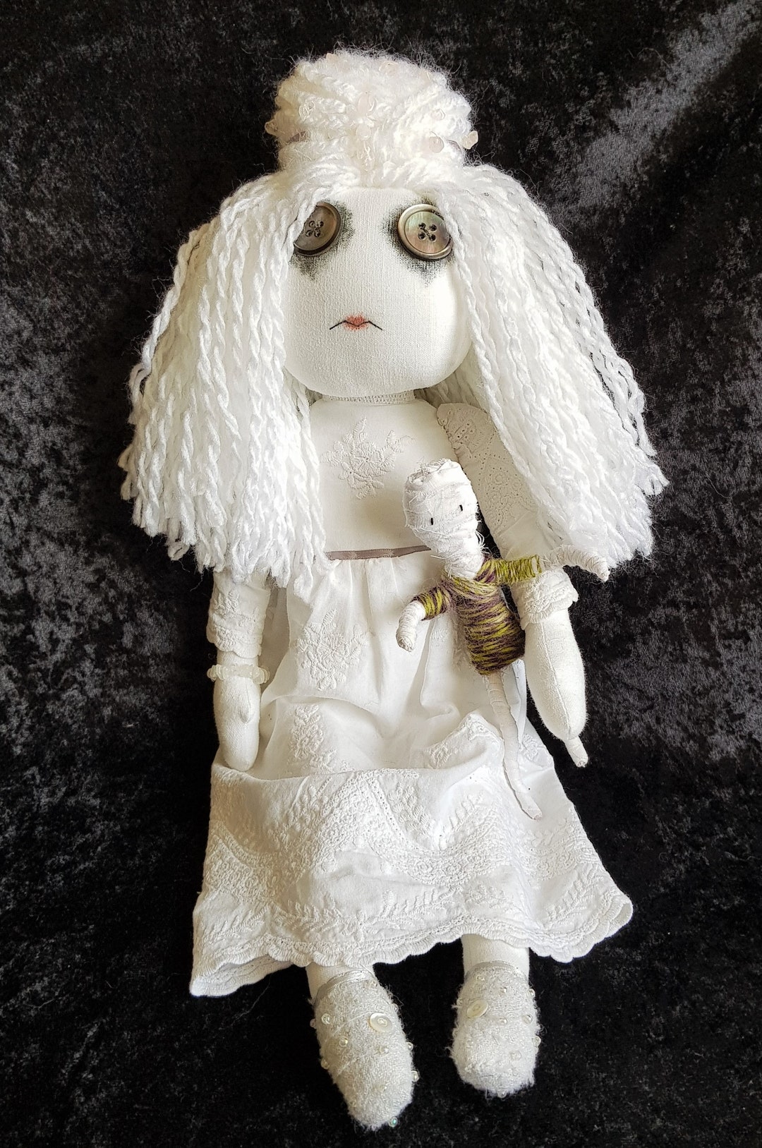 RUE Creepy Ghost/cloth Doll/ooak/gothic Art/collectible/halloween/ooak ...