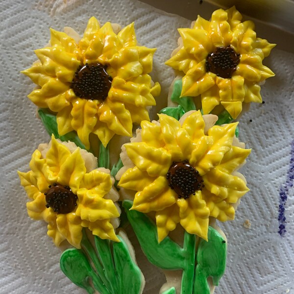 Sunflower Cookie - Etsy