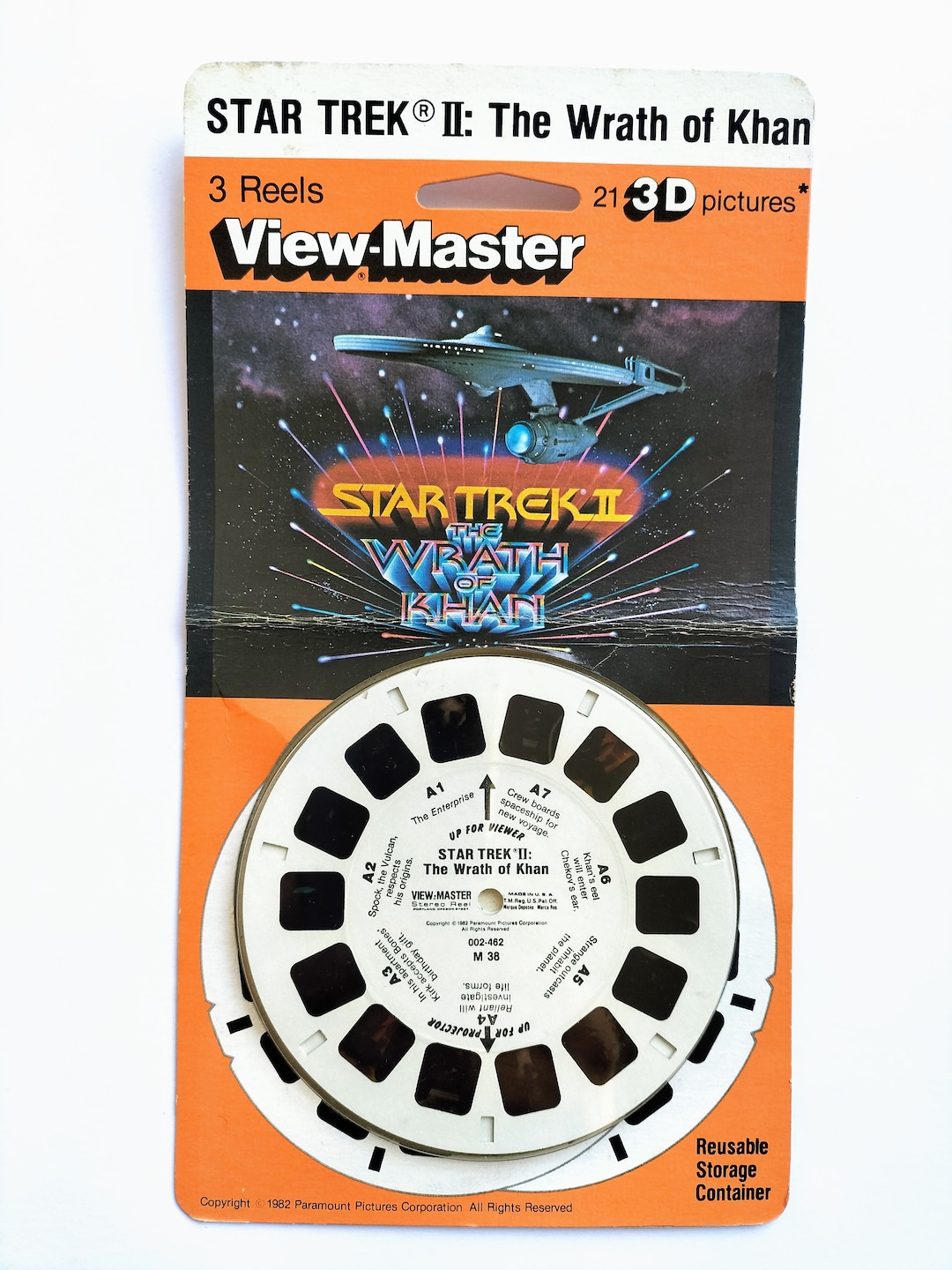 1982 STAR TREK II the Wrath of Khan View-master 3 Reels Card New Old ...