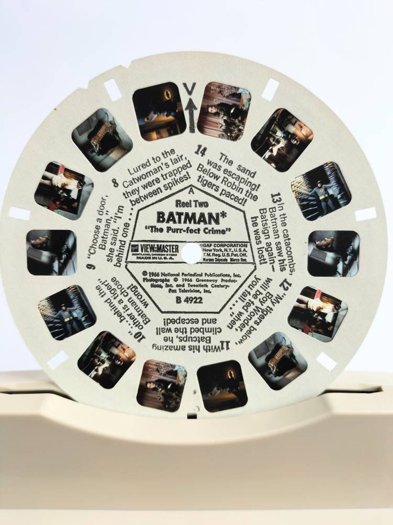 B492 Showtime BATMAN in "the Purr-fect Crime" Gaf VIEW-MASTER 3 Reels ...