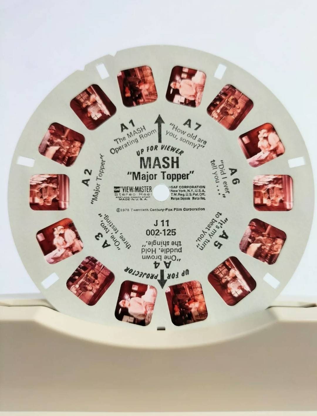 J11 Showtime MASH Major Topper GAF View-master NEW 3 Reels, Booklet and ...