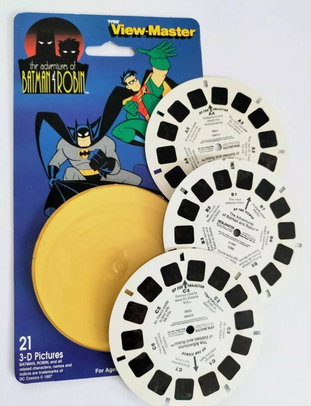 1997 the Adventures of Batman & Robin TYCO View-master 3D 3 Reels BP ...