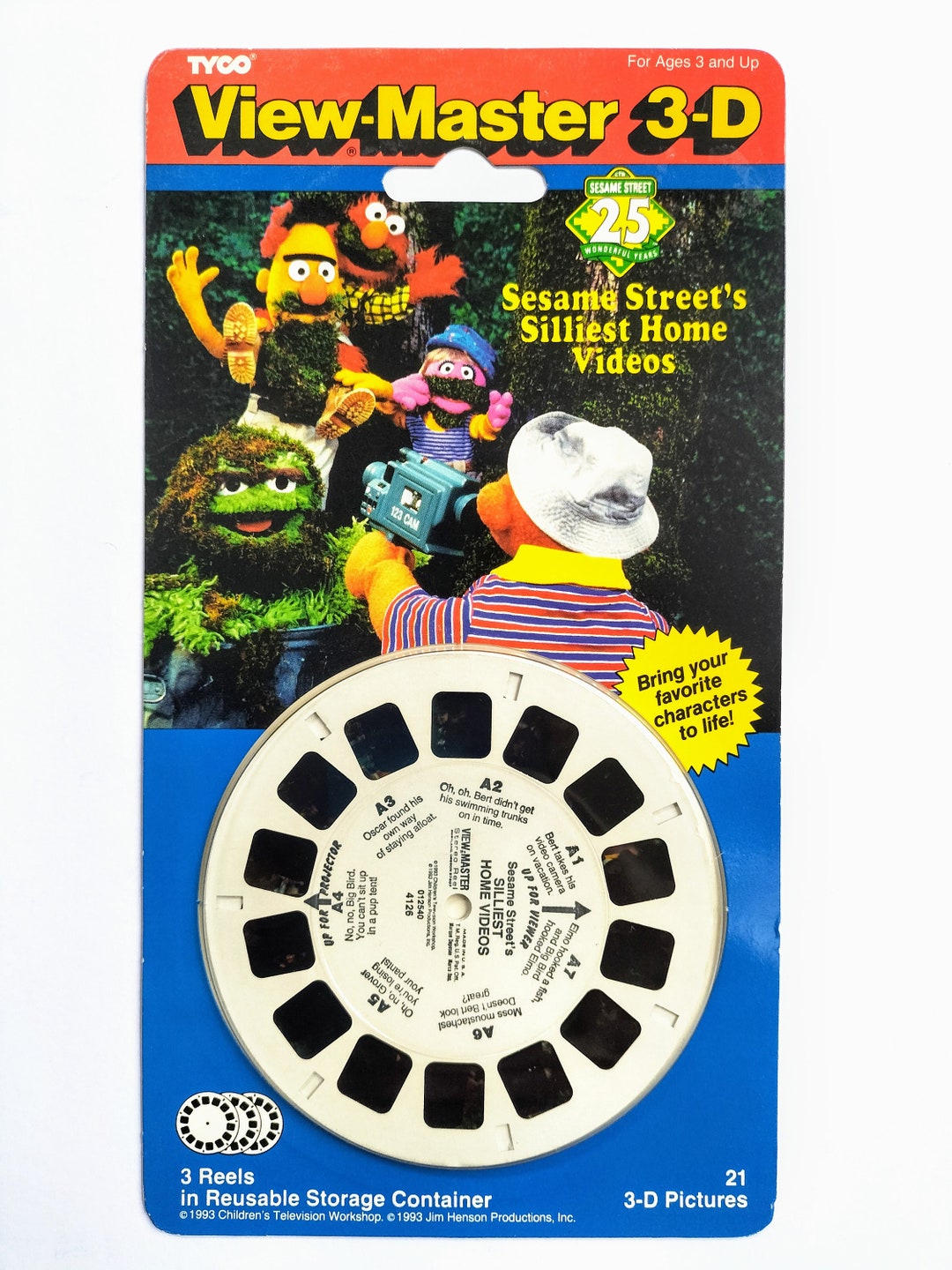 1993 SESAME Street's Silliest Home Videos Tyco View-master 3-D New Old ...