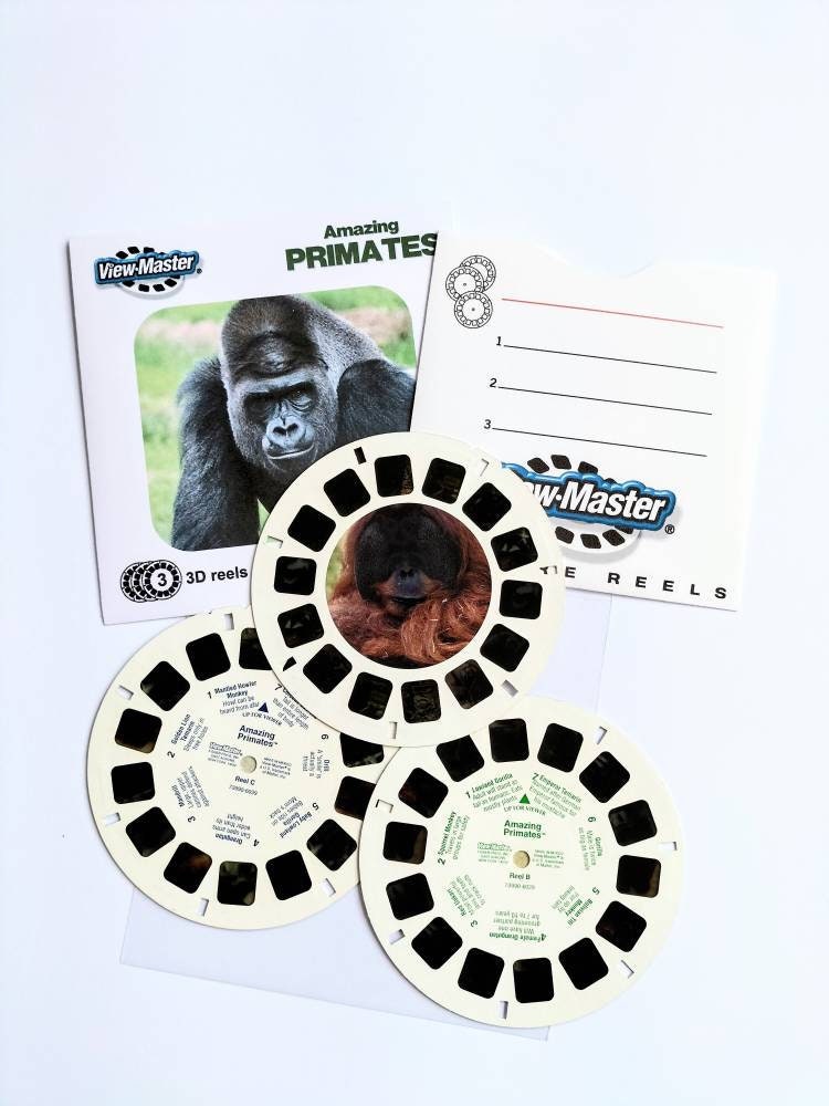 1998 Amazing PRIMATES Mattel Fisher-price VIEWMASTER 3 Reels ID. 73990 ...