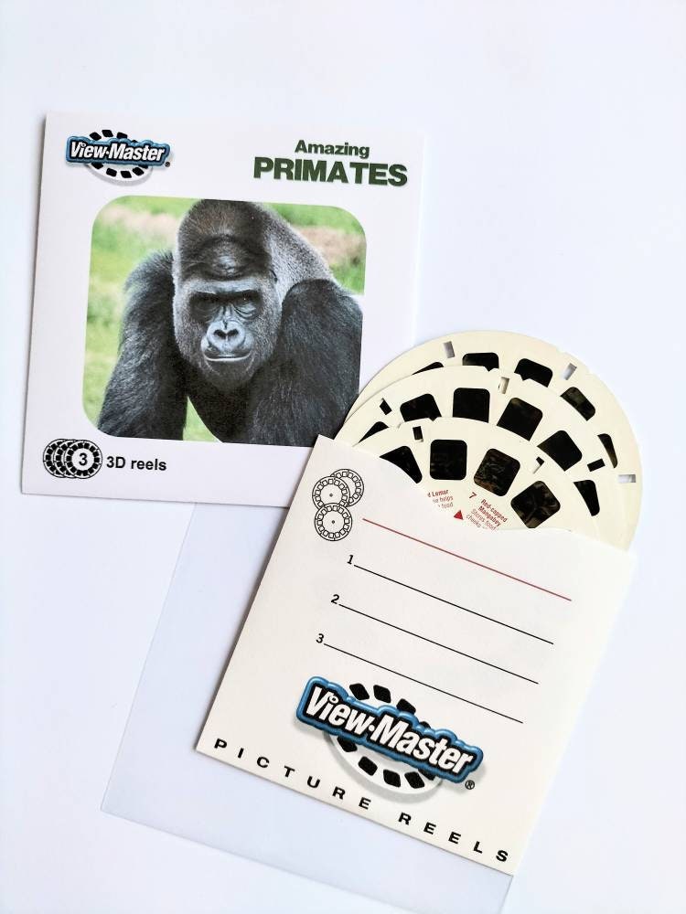 1998 Amazing PRIMATES Mattel Fisher-price VIEWMASTER 3 Reels ID. 73990 ...