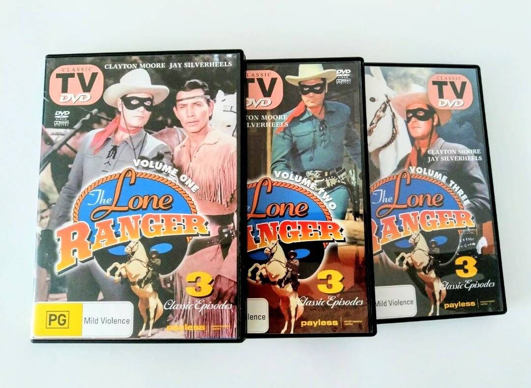 The Lone Ranger Classic TV DVD Complete First 9 Episodes 3 Dvds Region ...