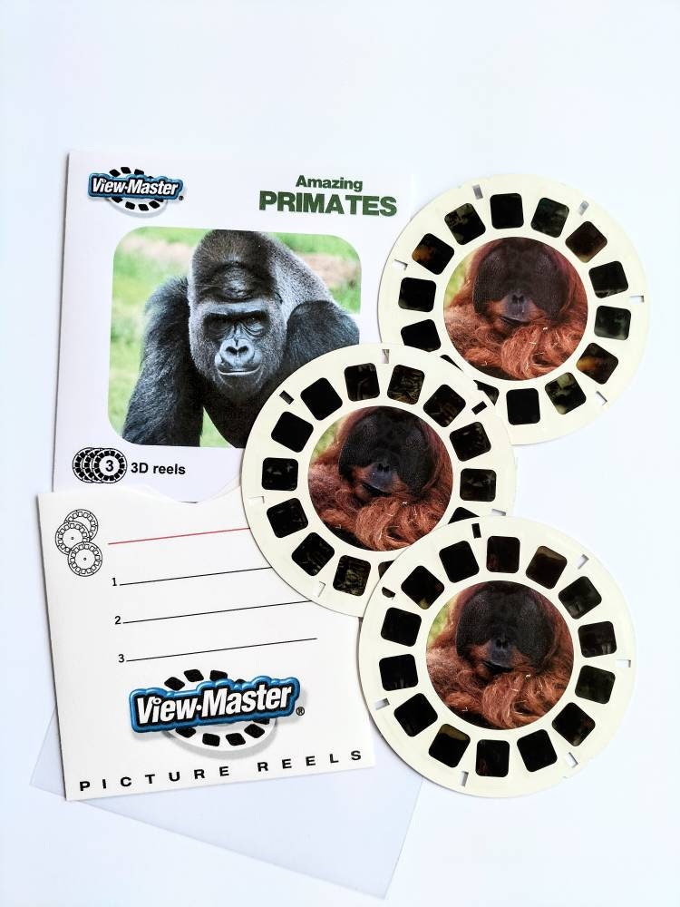 1998 Amazing PRIMATES Mattel Fisher-price VIEWMASTER 3 Reels ID. 73990 ...
