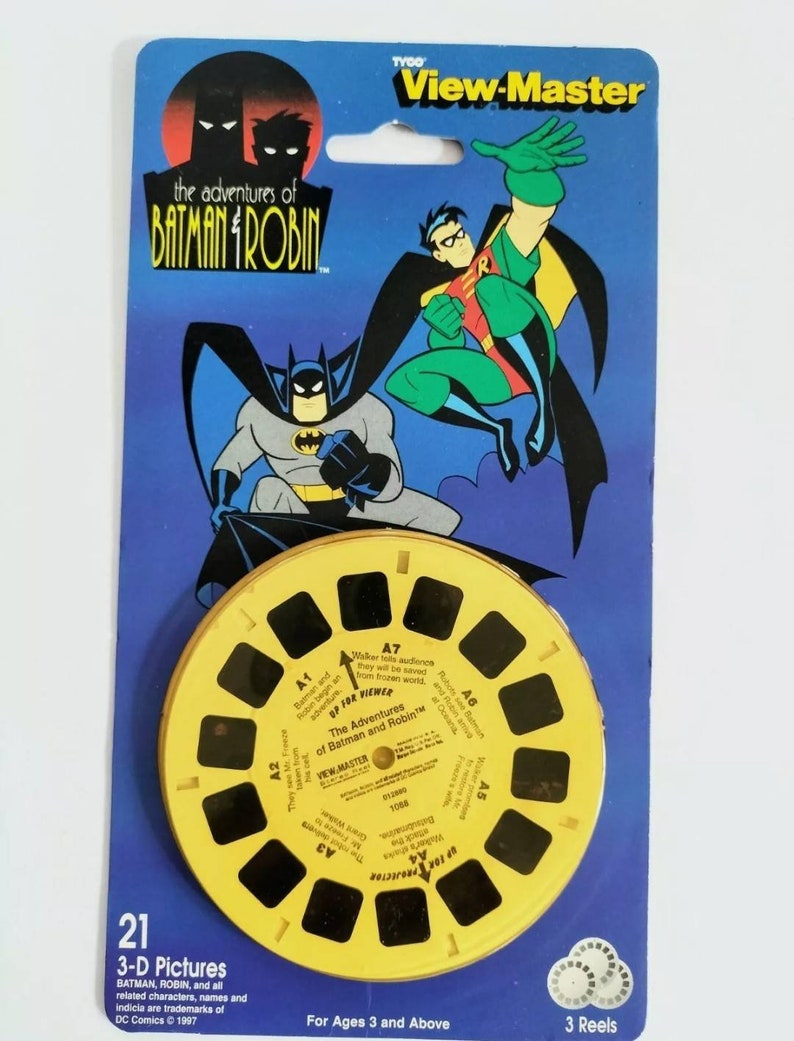 1997 the Adventures of Batman & Robin TYCO View-master 3D 3 Reels BP ...