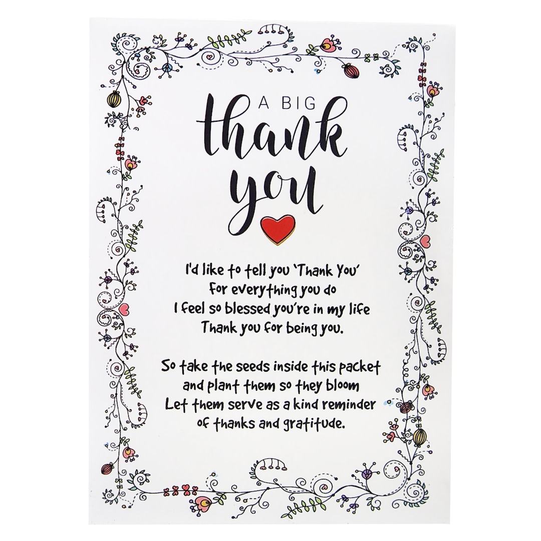 Thank You Seed Favors | 20 Pre-filled Wildflower Packets | Thanks ...
