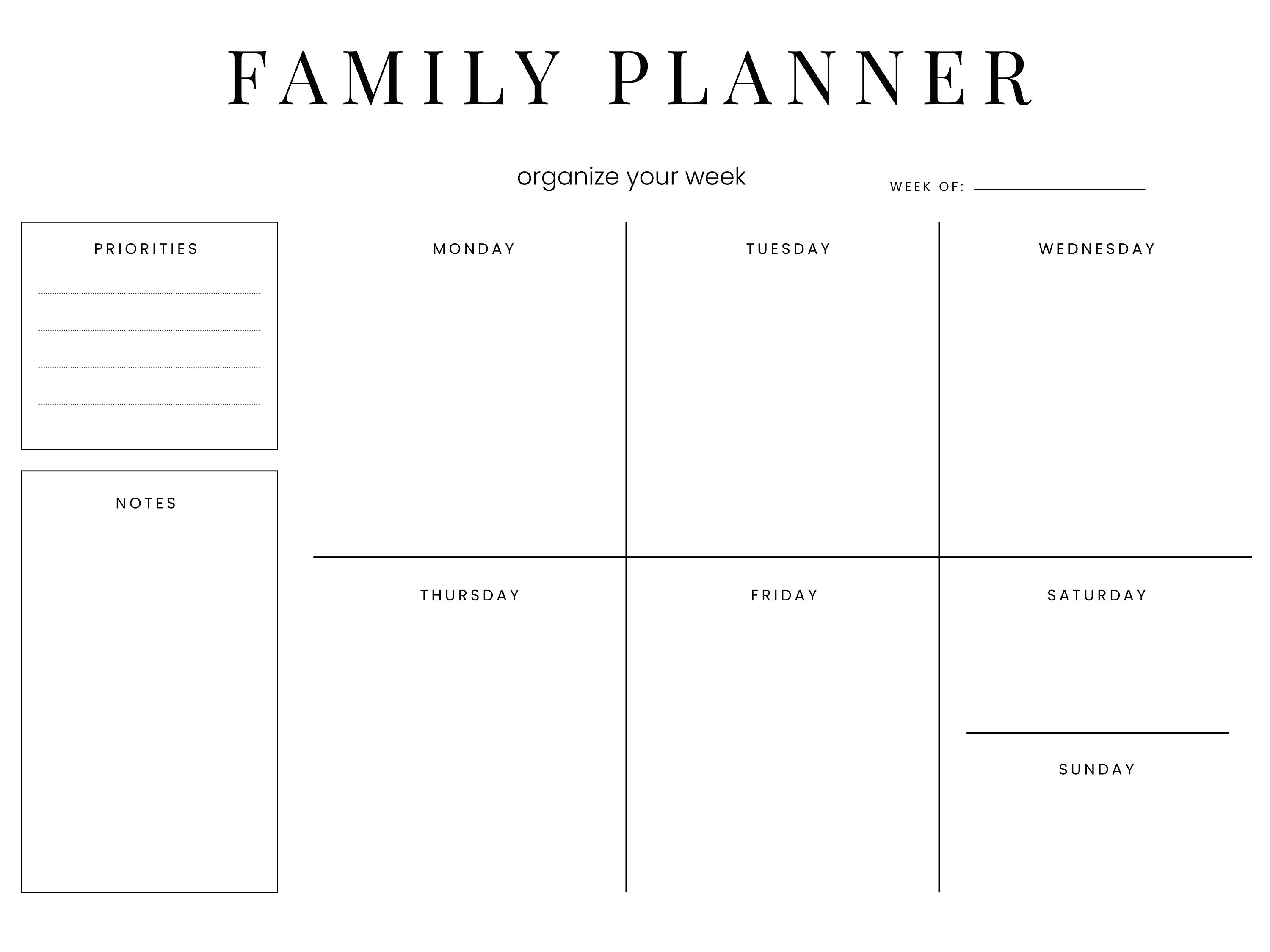 Personalized Acrylic Family Planner Acrylic Life Planner Weekly Monthly ...
